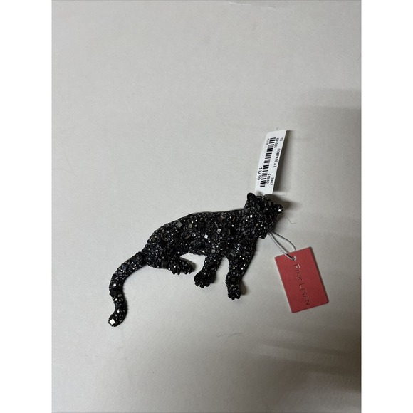 Pink Linen | Jewelry | New Black Crystal Panther Brooch Pendant By Pink ...